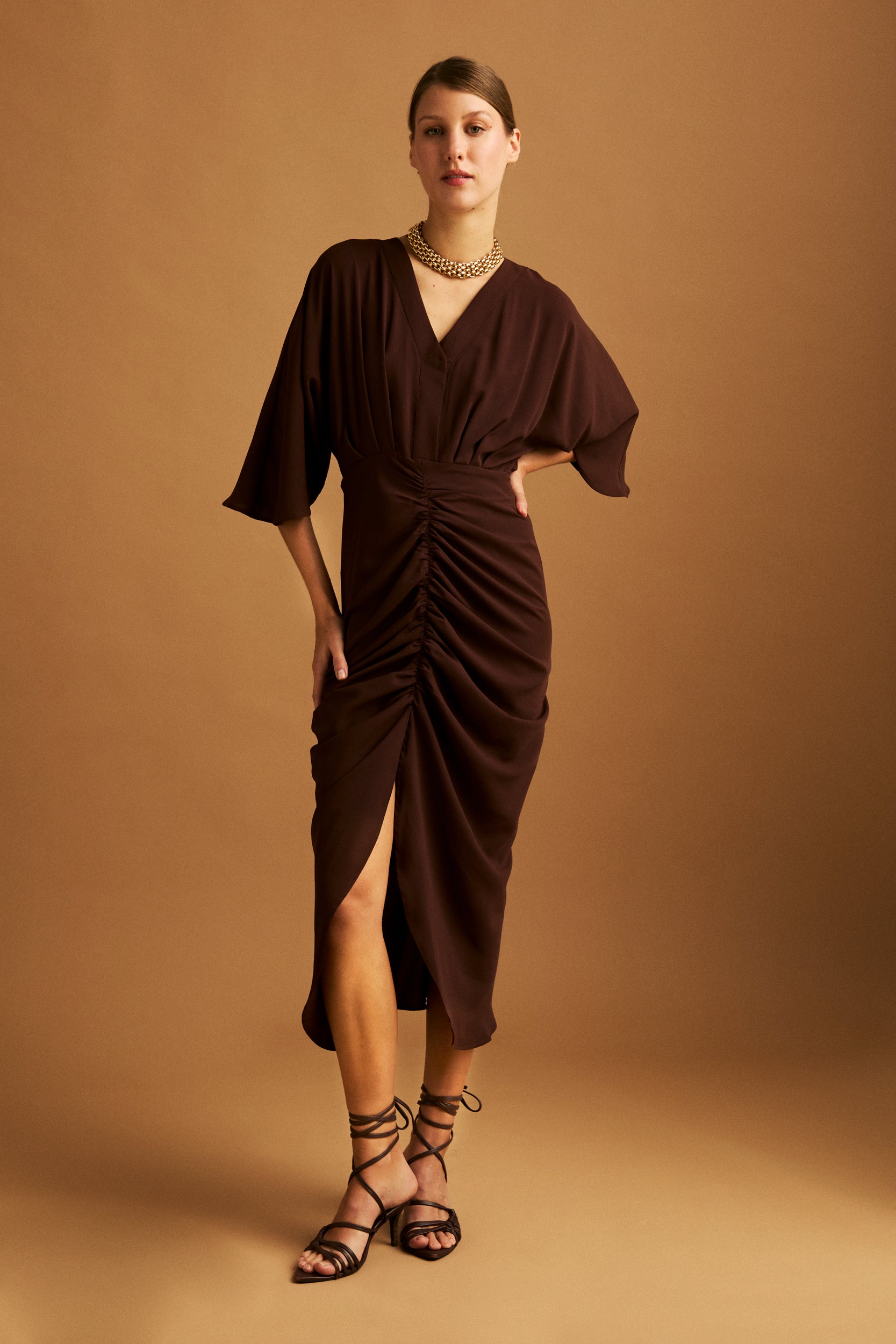 Vestido Diana Marrón | Vestidos de Fiesta | VOGANA